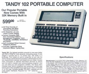 Vintage Hardware – The Tandy 102 Portable | BASeCamp Programming Blog